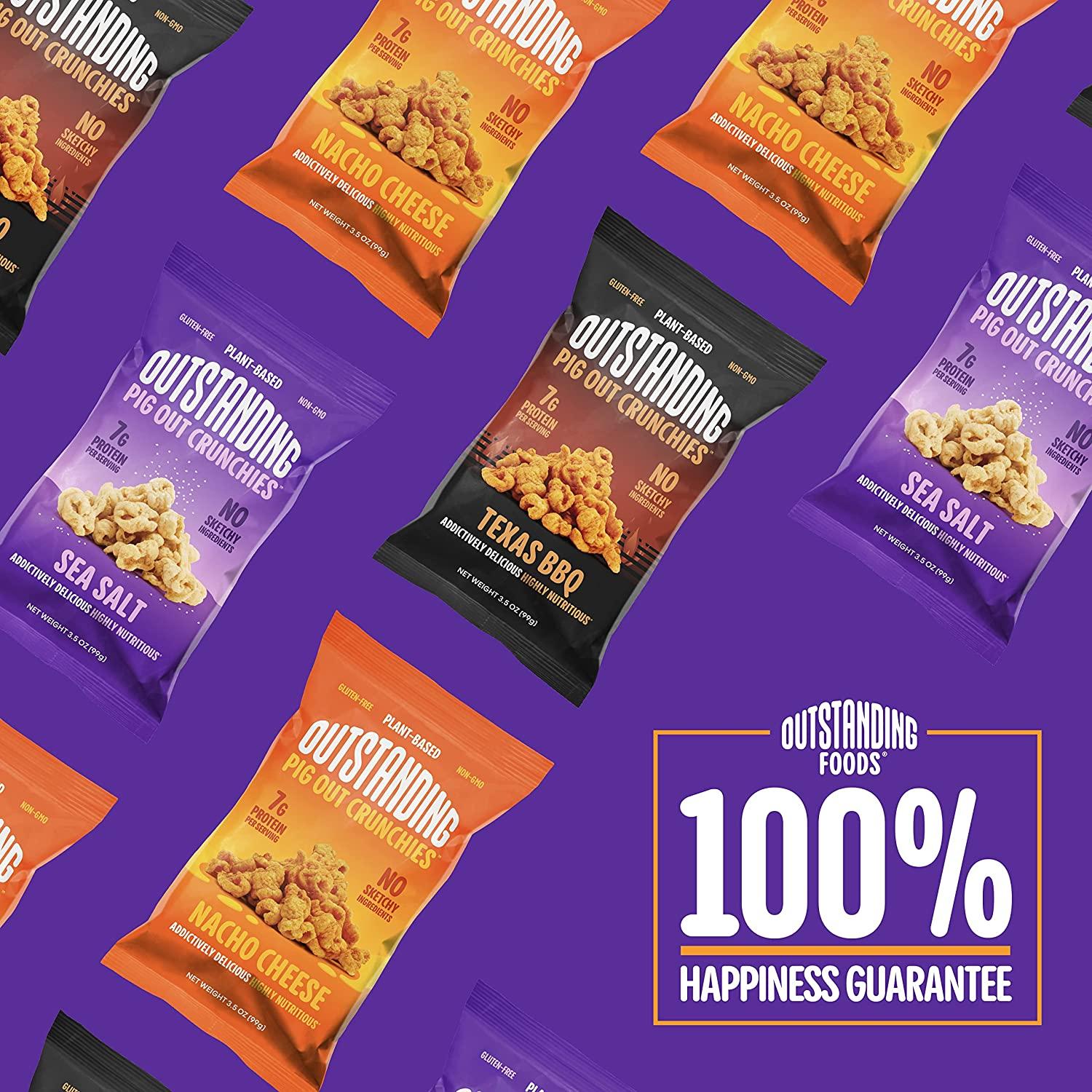 Outstanding Foods Pig Out Crunchies Variety Pack - Plant-Based Protein ...