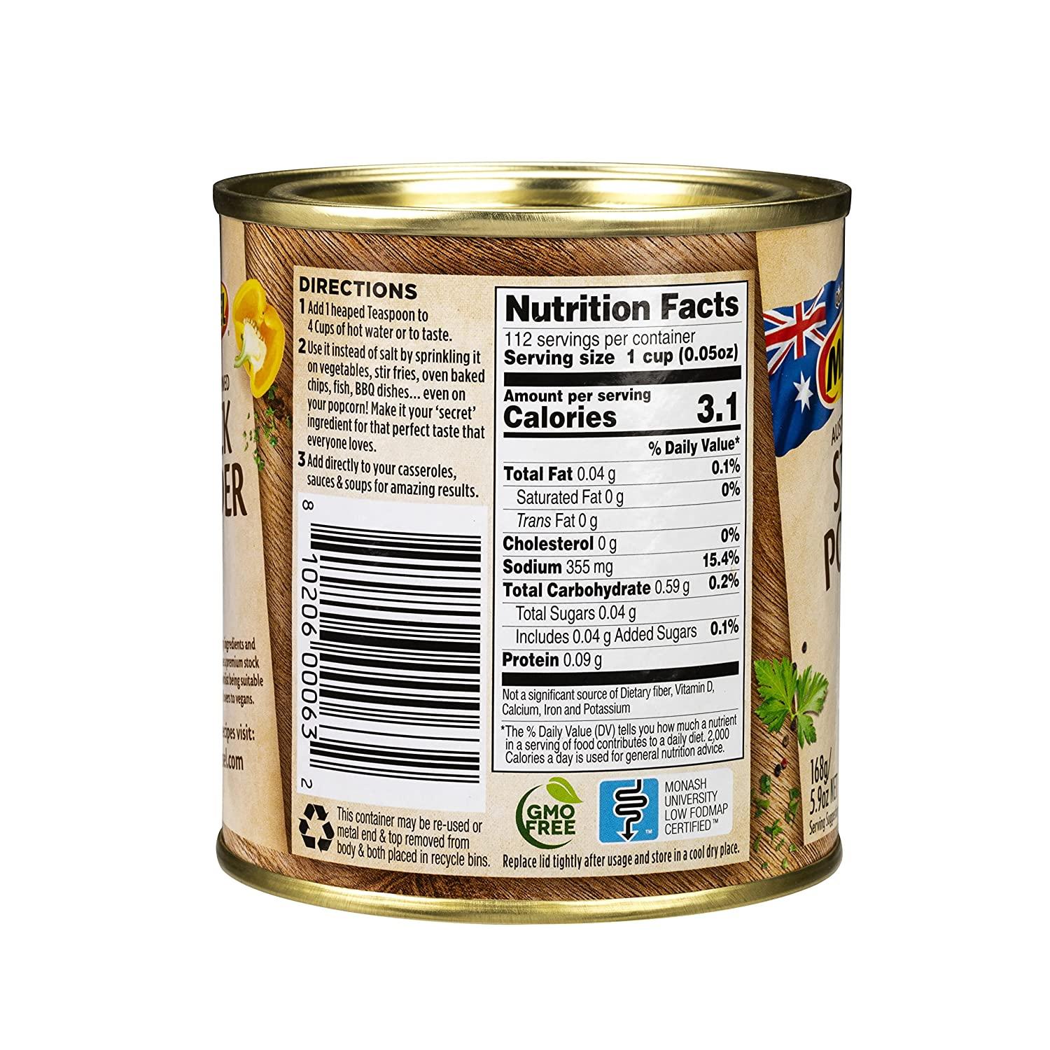 Massel Beef Stock Powder 168g - Gluten-Free, Cholesterol-Free, Non-GMO ...