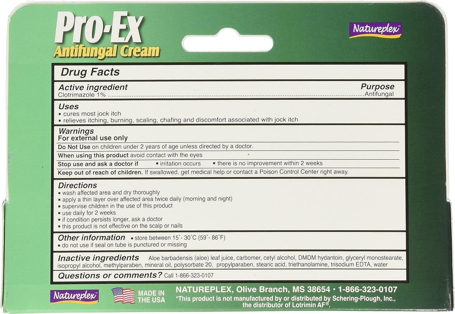 Pro-Ex Antifungal Cream Clotrimazole 1% - Set of 5 Boxes (7.5 oz Total ...