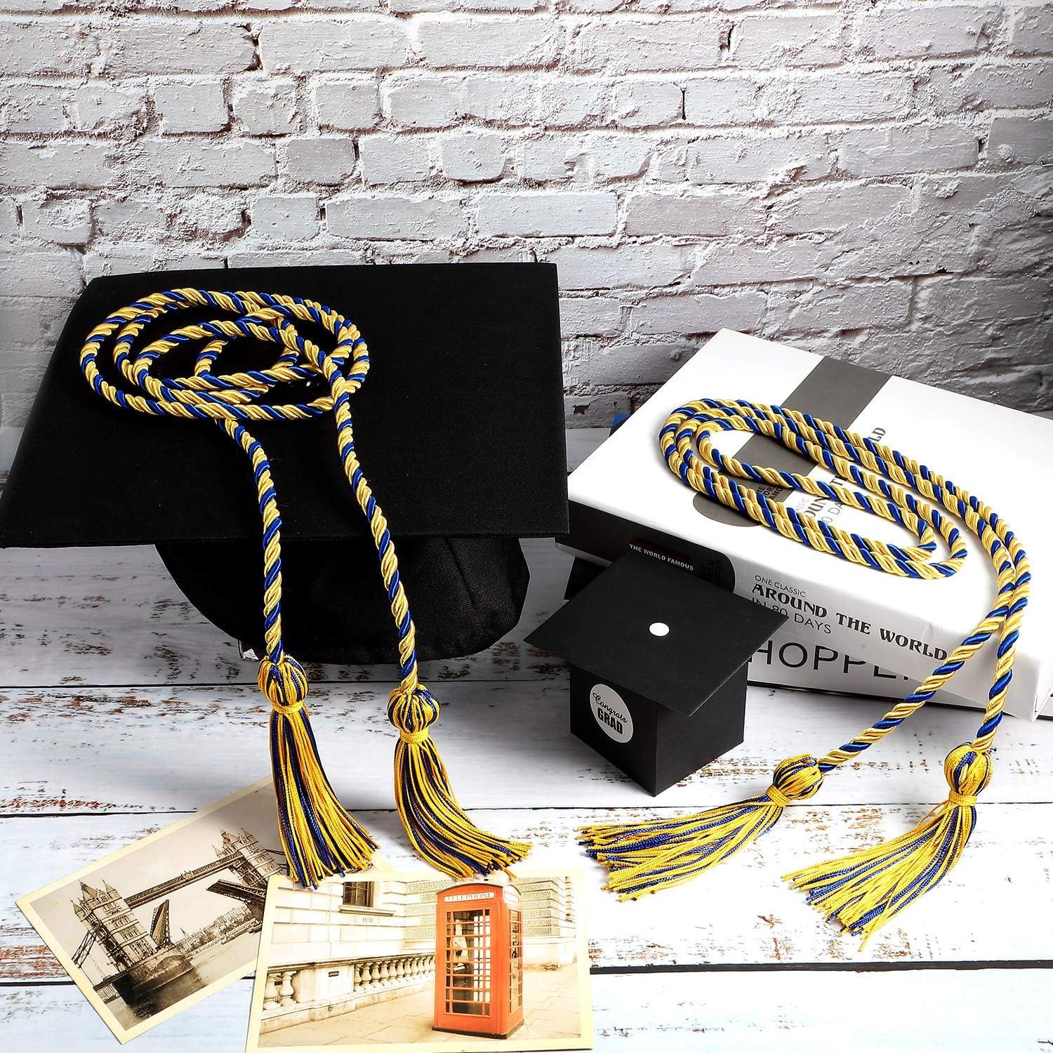 12-Piece Blue & Gold Graduation Honor Cord Set for Student Grad Days ...