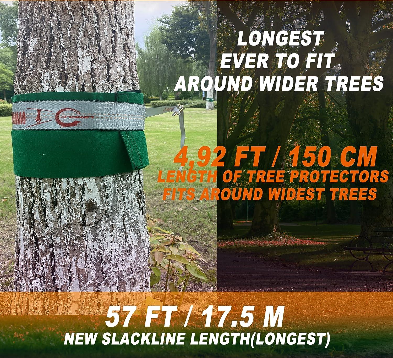 57 ft LongLC Slackline Kit with Training Line | Arm Trainer, Tree ...