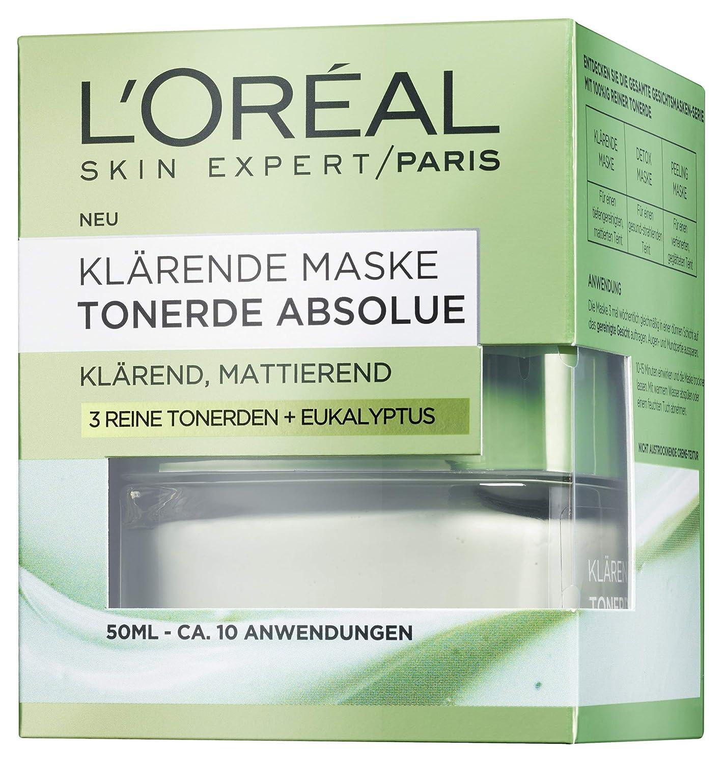 L'Or al Paris Absolue Purifying Mask - 3 Pure Clays + Eucalyptus 50ml | International Shipping ...