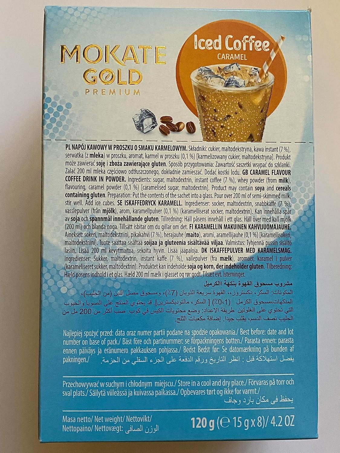 Mokate Gold Premium Iced Coffee Caramel 4 boxes x 8 sachets total 32 | Buy Now with Express ...