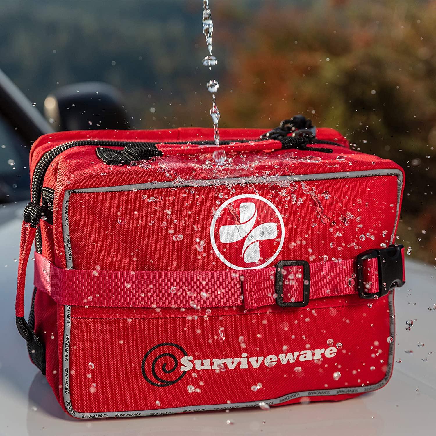 Surviveware Premium First Aid Kit - 200 Piece Emergency Medical Kit for ...