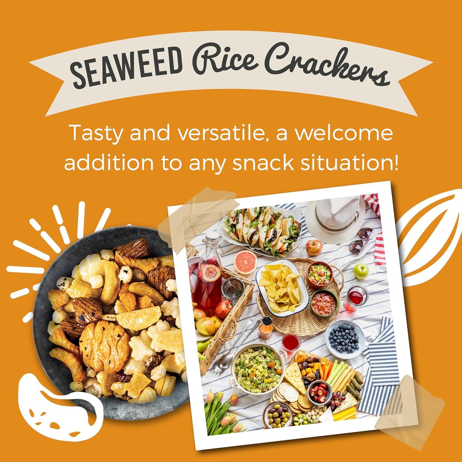 Sunburst Snacks Crispy Seaweed Rice Crackers 1kg - Delicious and Crispy ...