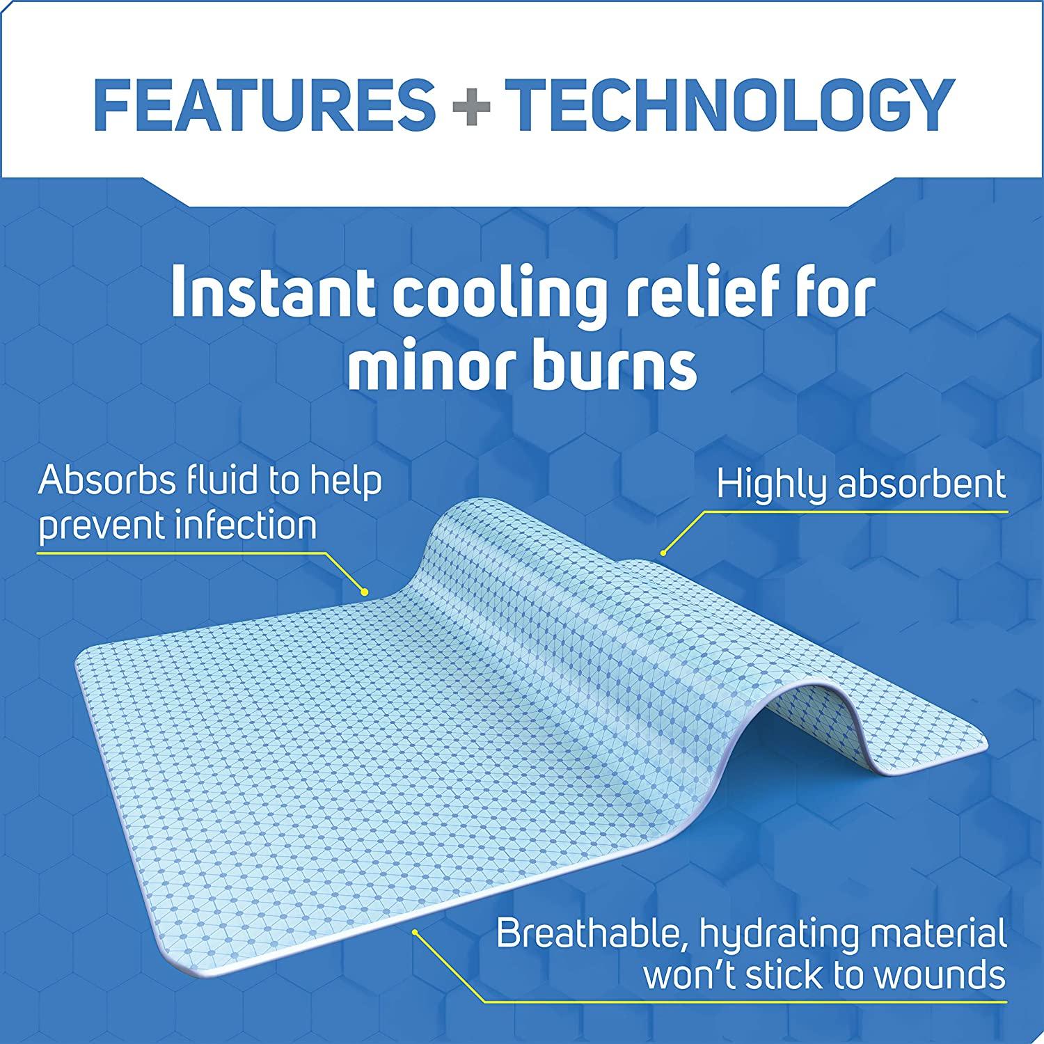 Care Science Hydrogel Sterile Burn Pads - 4 ct | Instant Cooling Relief ...
