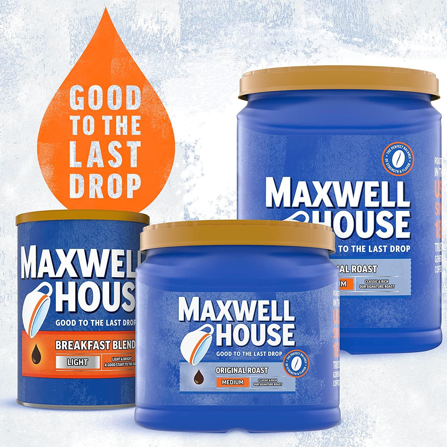 Maxwell House Original Roast Medium Ground Coffee - 30.6 oz Canister ...