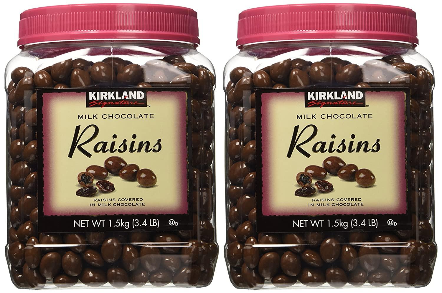 Kirkland Signature Milk Chocolate Raisins 108 Ounce - 2 Pack | Bulk ...