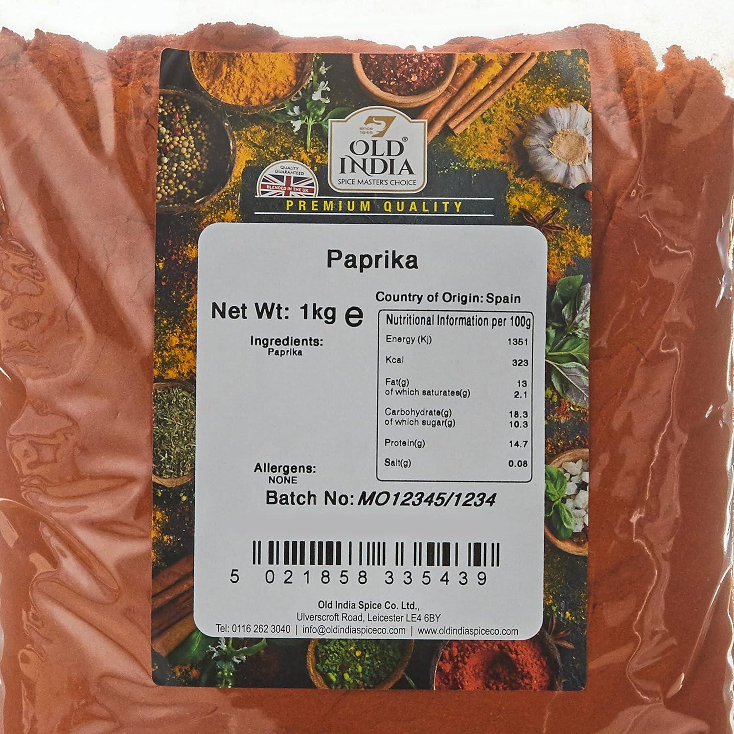 Old India Paprika 1kg - Premium Quality Spice for Cooking - Pack of 1 ...
