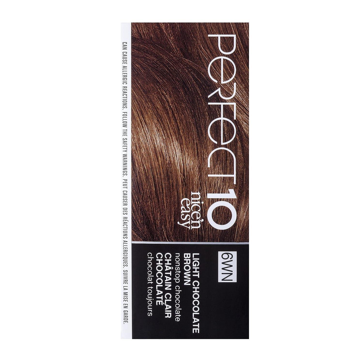 Clairol Nice'n Easy Perfect 10 6WN Light Chocolate Brown Permanent Hair ...