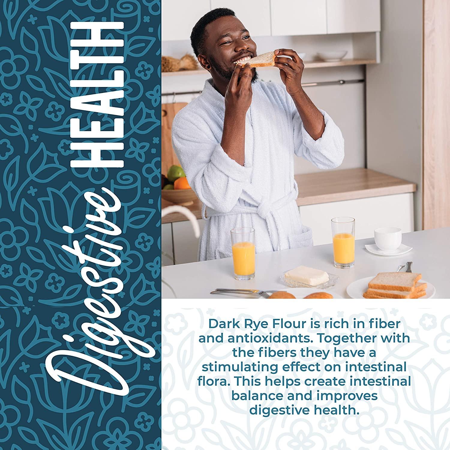 2lb Dark Rye Flour - Pumpernickel Rye Bread Flour for Baking - 100% ...