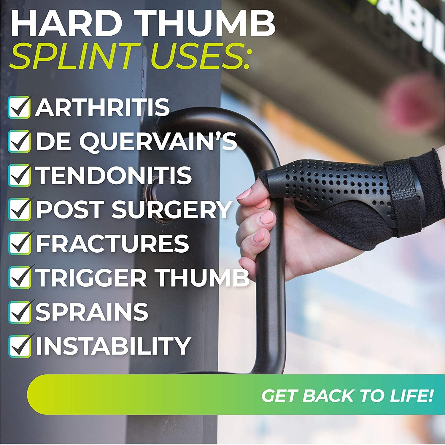 BraceAbility Hard Plastic Thumb Splint for Arthritis Treatment - Small ...