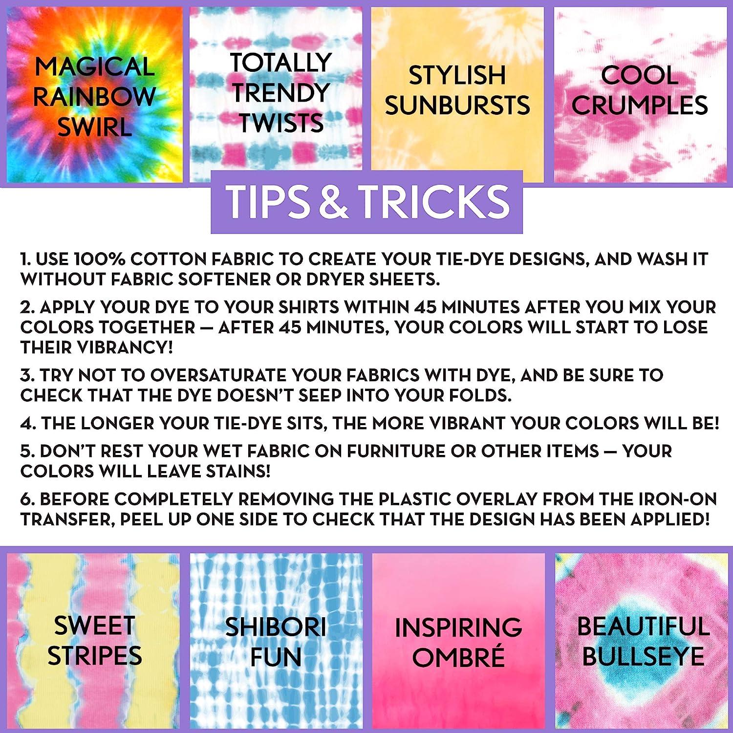 Just My Style Pretty Pastel Tie Dye Kit | 18 Projects, 8 Pastel Colors ...