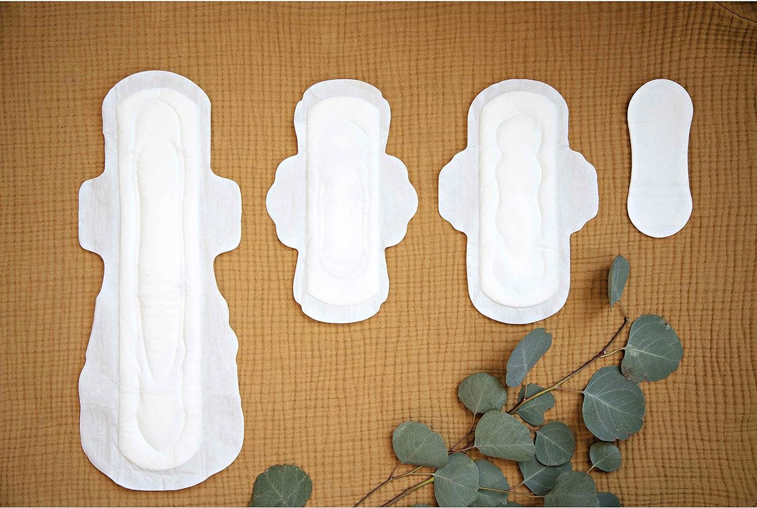 Organic Cotton Extra Long Overnight Pads - 56 Count Total | Buy Now ...