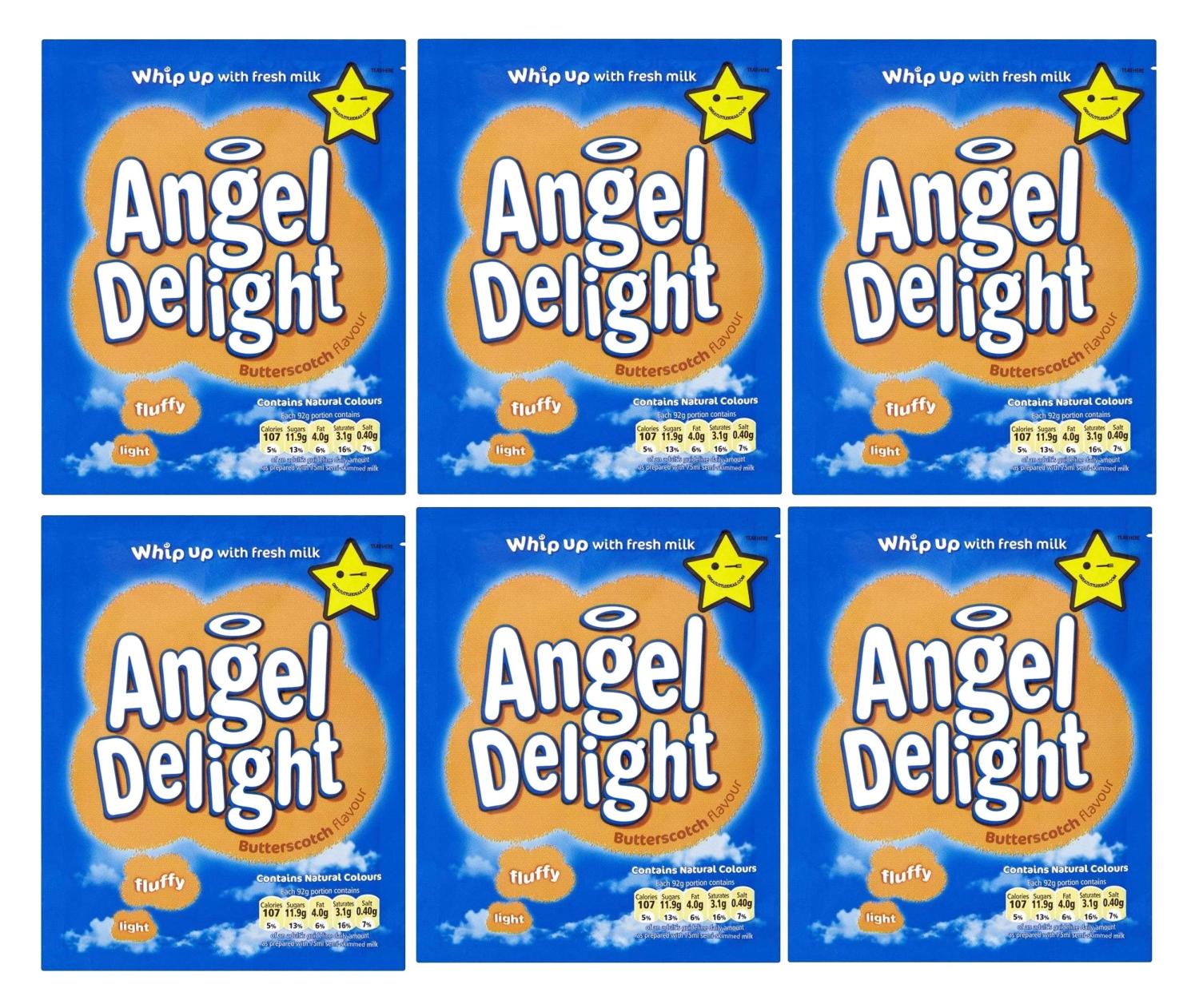 Birds Angel Delight Butterscotch Flavour 6 x 59gm Sachet | Buy Now with ...