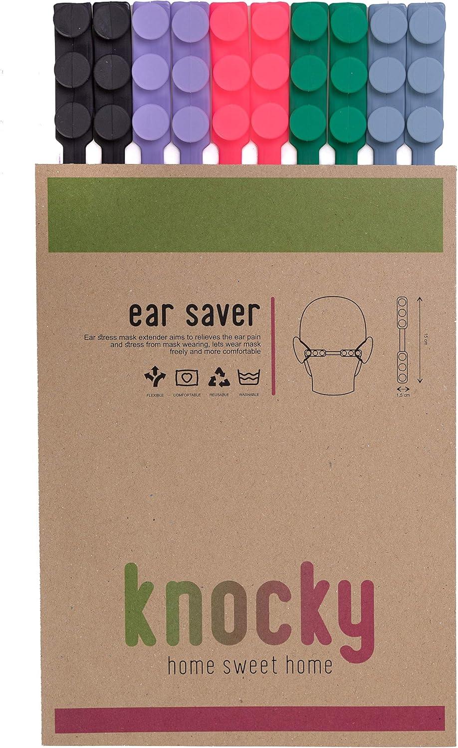 Buy Knocky Mask Holder - 10 Anti-Slip Silicone Masking Hooks ...
