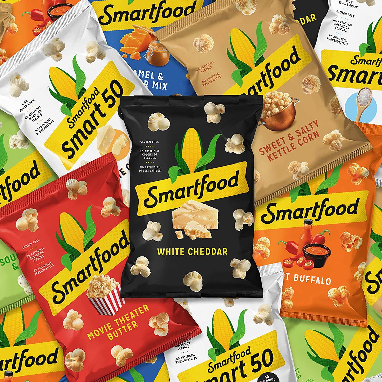 Smartfood Popcorn White Cheddar 0.625oz Bags (10 Pack) - Delicious ...