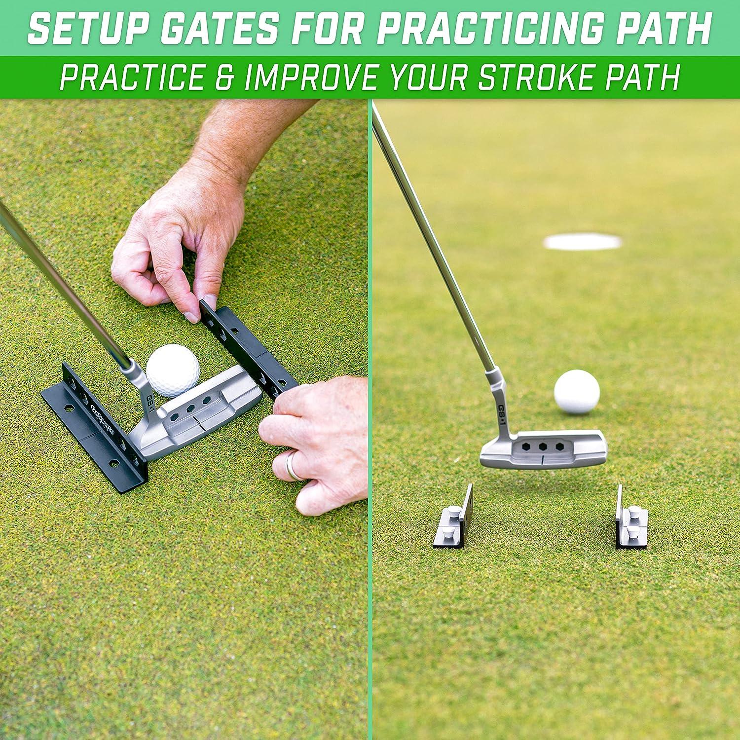 GoSports Golf Putting Alignment Stencil and Gate Set - Putting Aid for ...