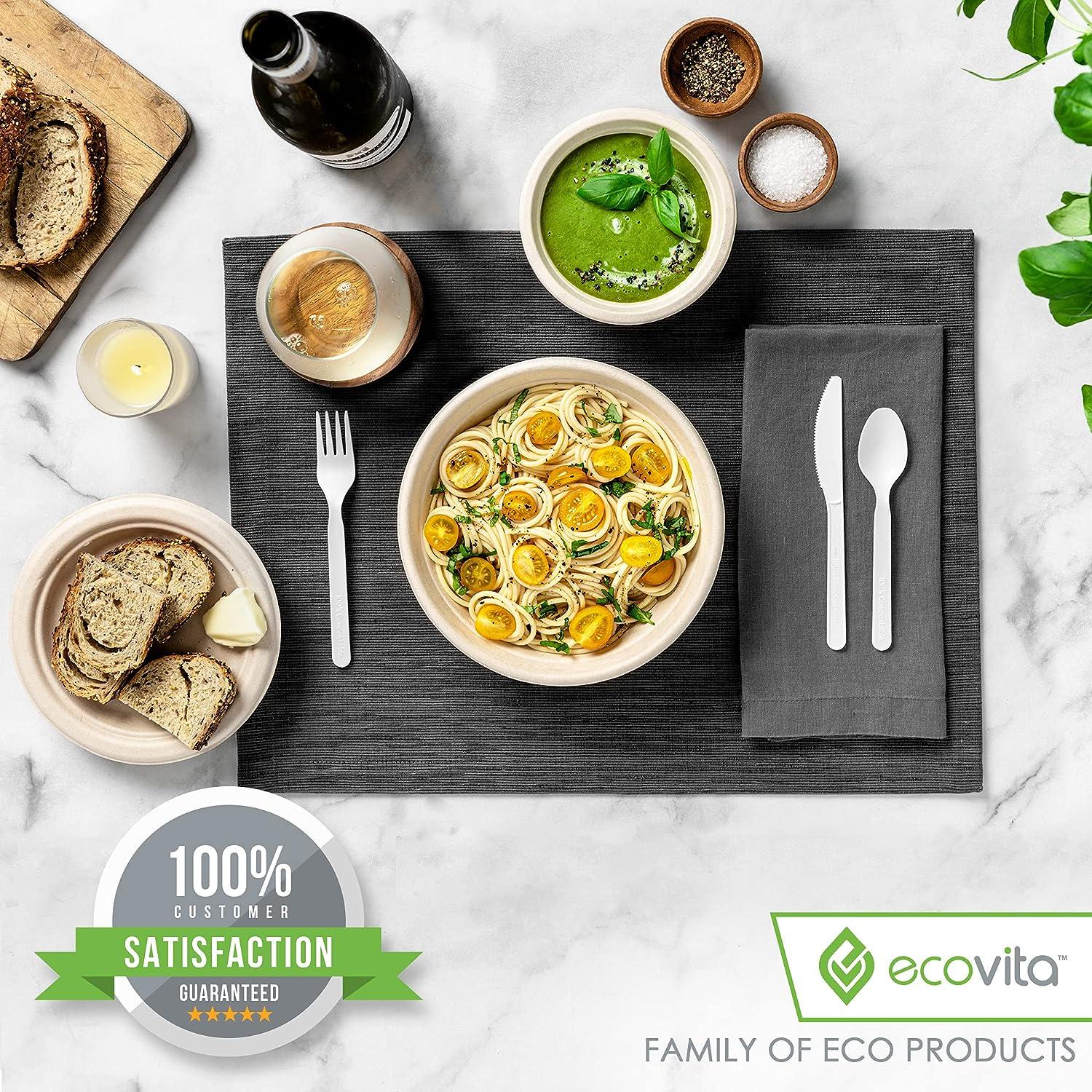 Ecovita 16 oz 100% Compostable Paper Bowls - Pack of 150 | Eco-Friendly ...