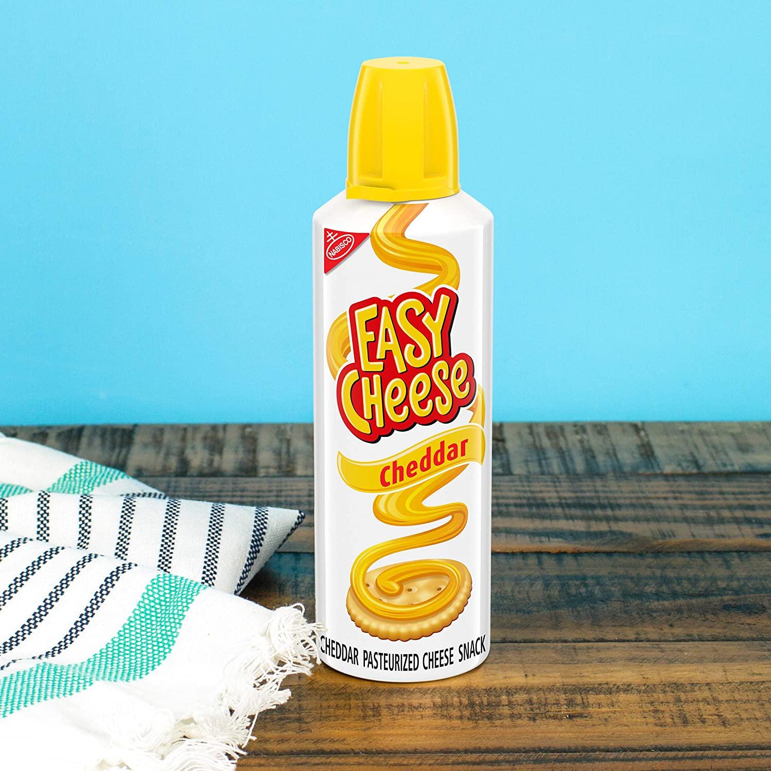 Easy Cheese Cheddar Snack 8 oz - Convenient Cheese Snack for Quick ...