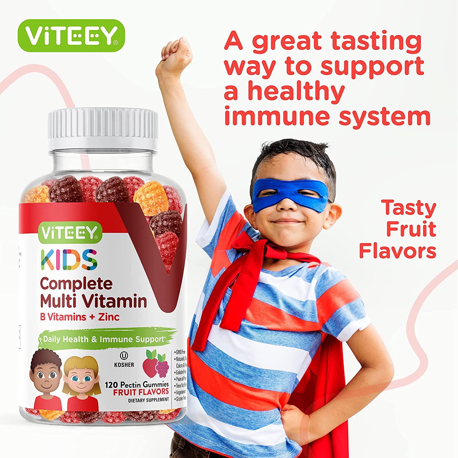 Kids Daily Multivitamin Gummies - Immune Support & Overall Health - 120 ...