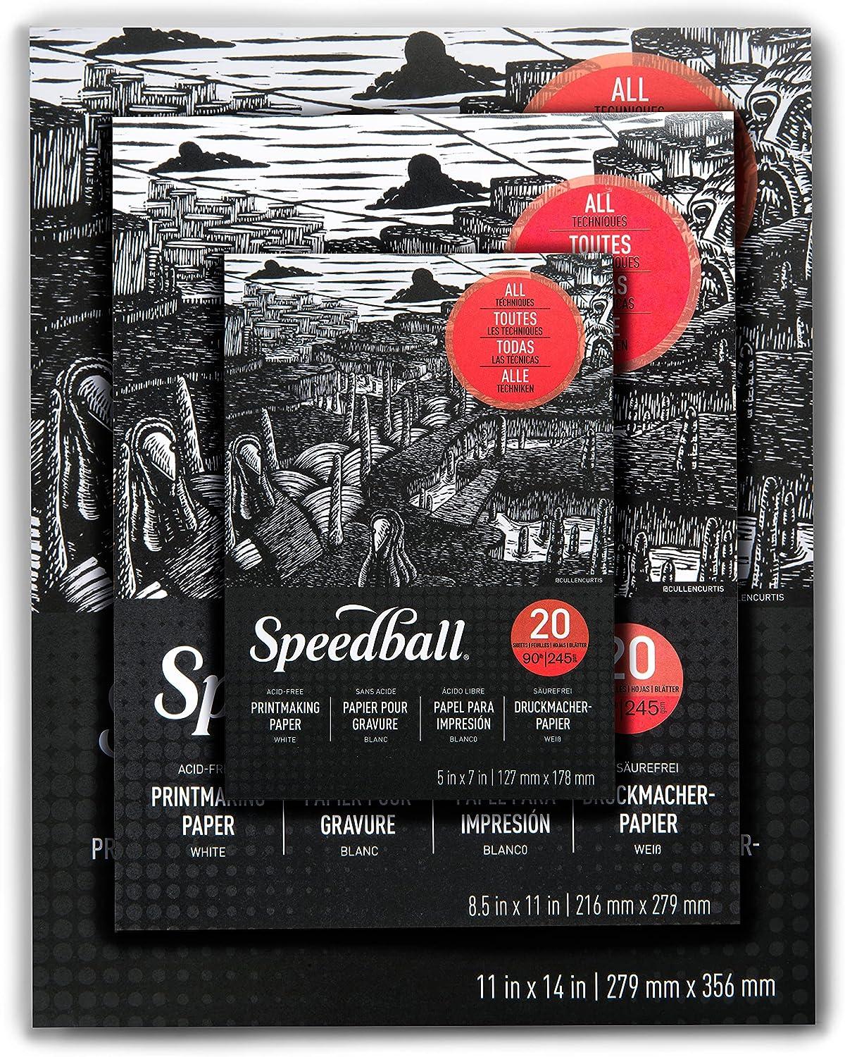 Speedball Printmaking Paper Pad - 5 x 7 White - High-Quality Artist ...