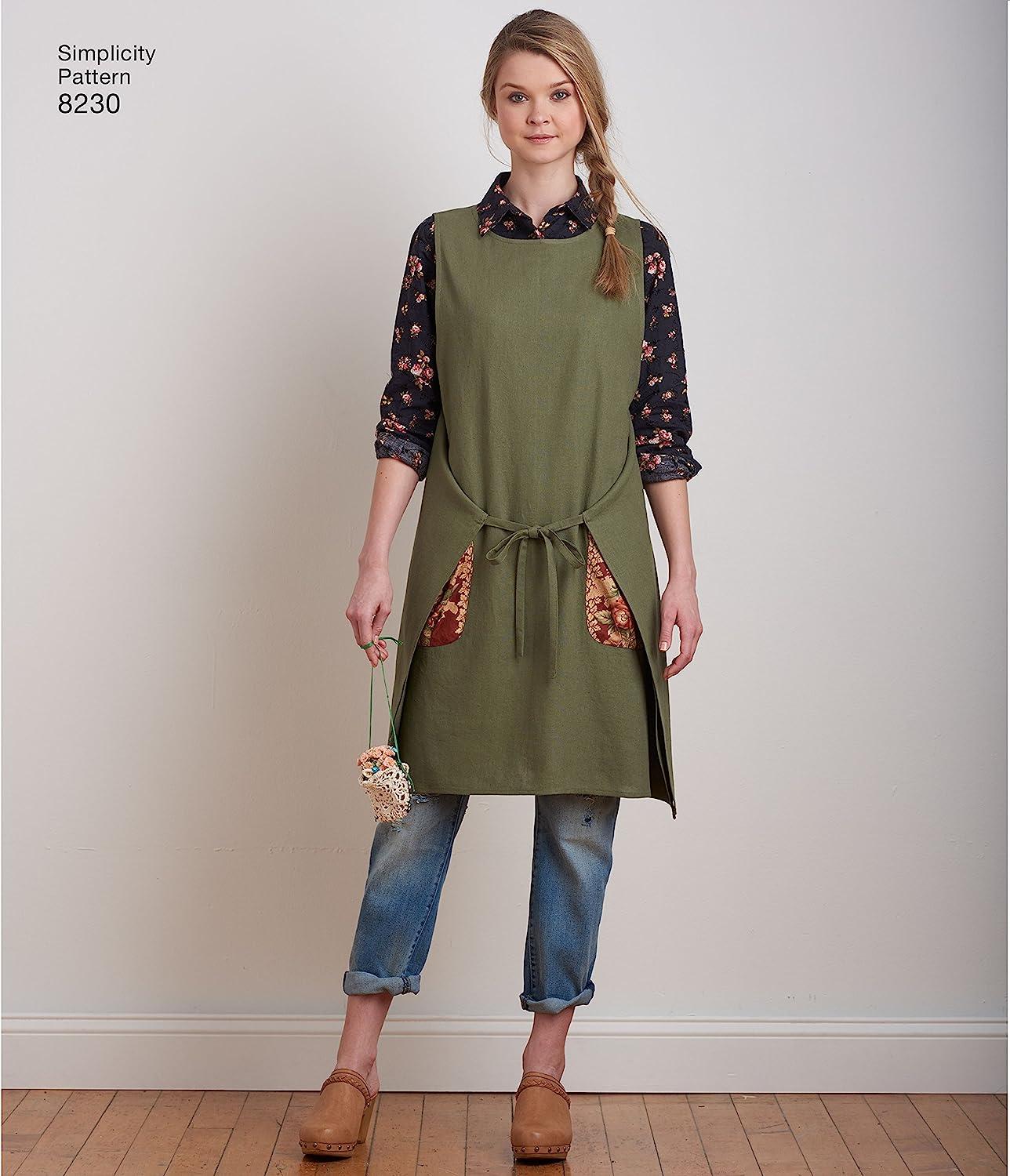 Simplicity 8230 Women's Reversible Apron Dress Sewing Pattern | 2 ...
