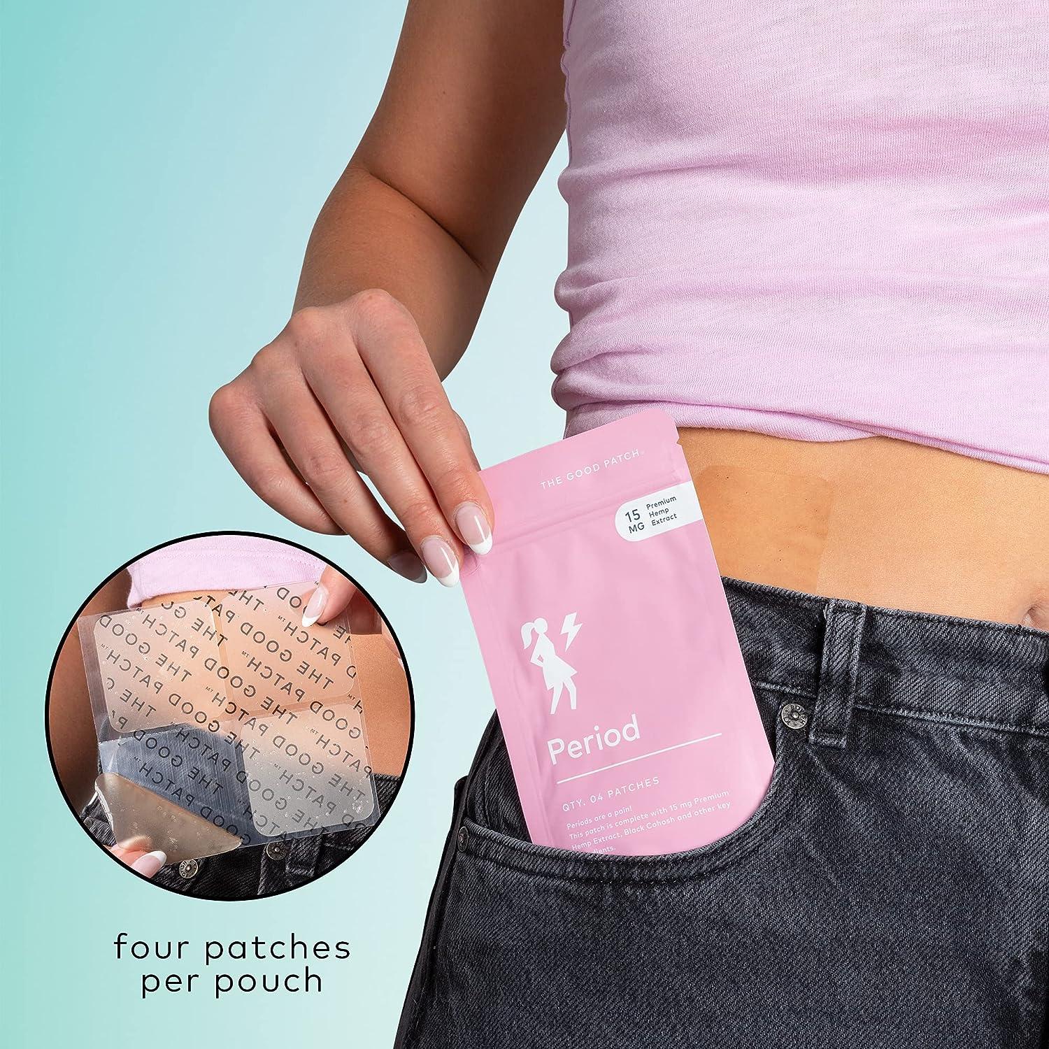 The Good Patch Menstrual Period Support Patches with Hemp Extract - 16 Total Patches (Pack of 4)