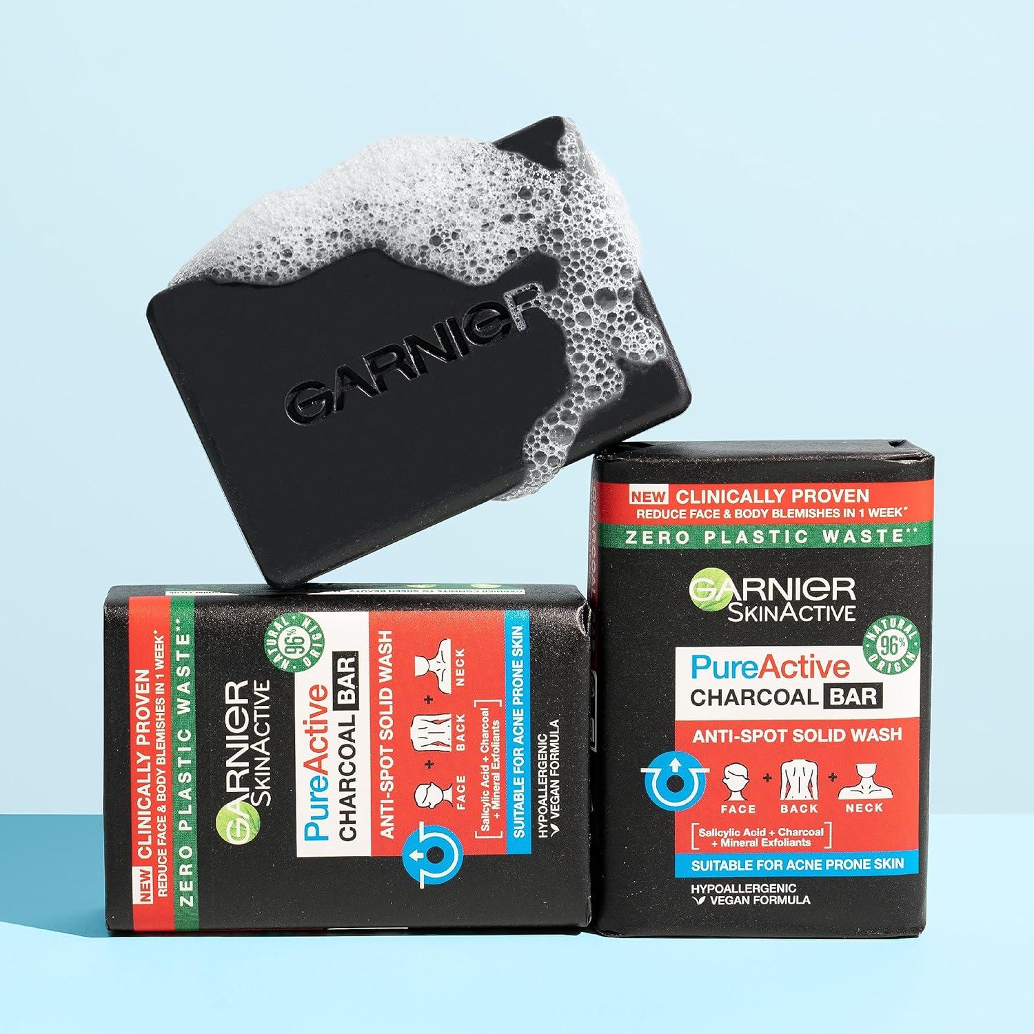 Garnier Pure Active Charcoal Bar - Deep Cleansing Soap for Clear Skin ...