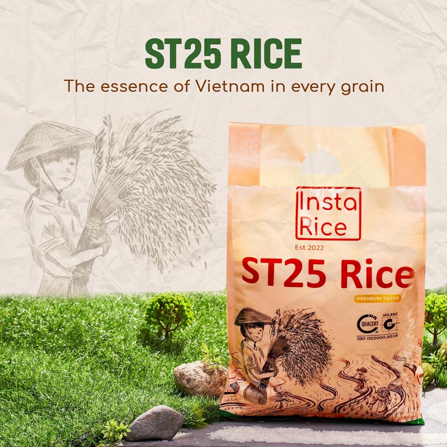 Insta Rice Premium ST25 Fragrant Sticky Rice from Vietnam - Versatile Aromatic Rice 5kg | Buy ...