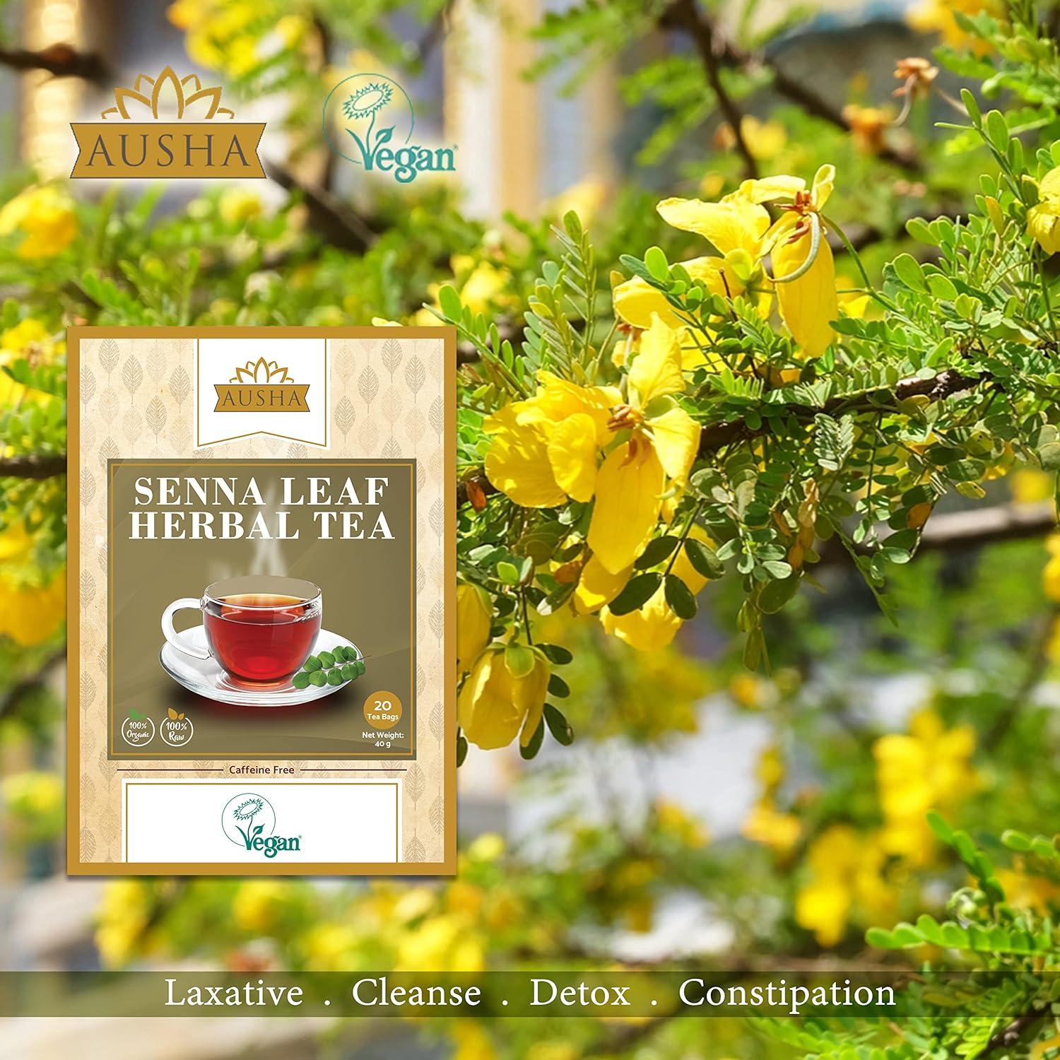 Ausha Senna Leaves Tea - 20 Tea Bags for Constipation Relief | Natural ...