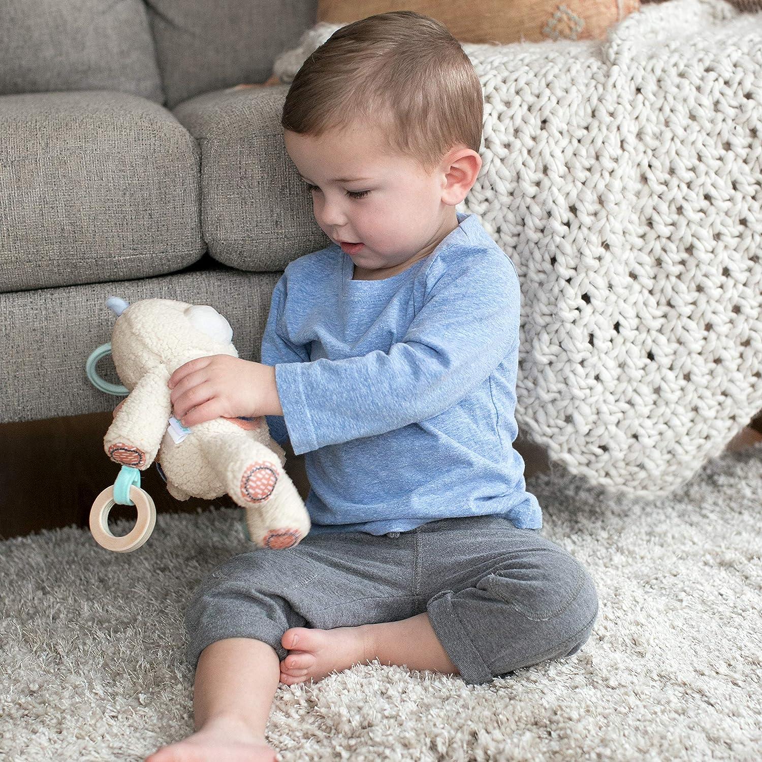 Ingenuity Nate the Teddy Bear Travel Activity Toy - Soft Plush with ...