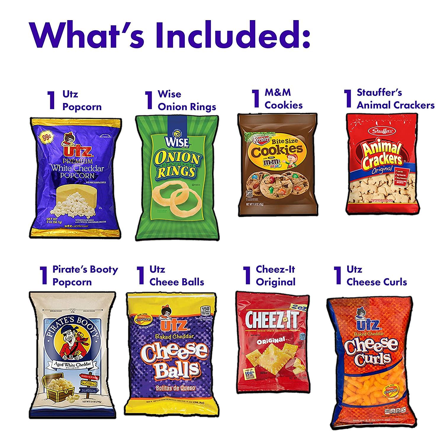 45 Count Snack Box Care Package - Ultimate Variety Pack for Office ...