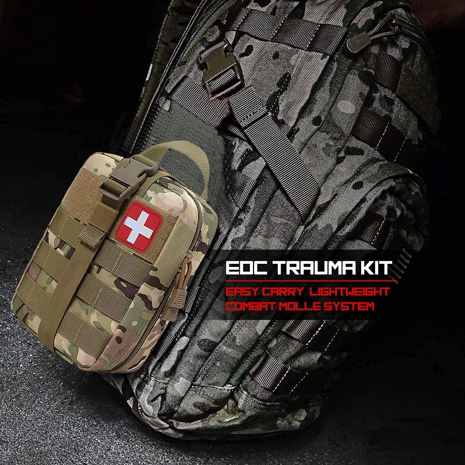 IFAK Trauma Kit with Tourniquet - Military Medical First Aid for ...