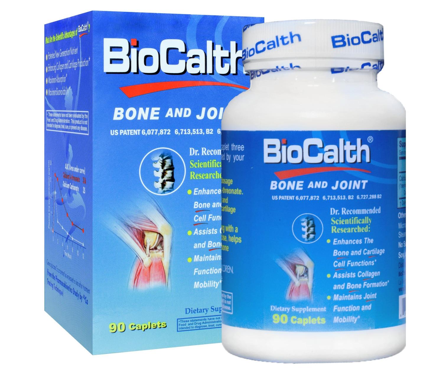 BioCalth Calcium L-threonate Supplement - 90 Caplets, 90 Count Pack ...