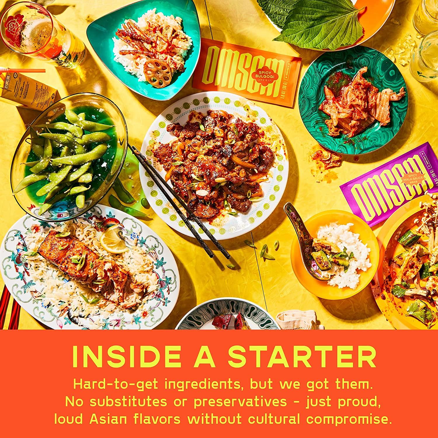 Omsom East Asian Sauce Sampler: Japanese Yuzu Miso, Korean Spicy ...