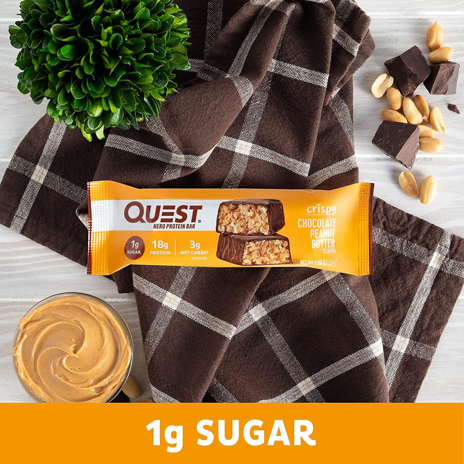 Quest Chocolate Peanut Butter Hero Bar - 12-Pack | High-Protein Snack ...