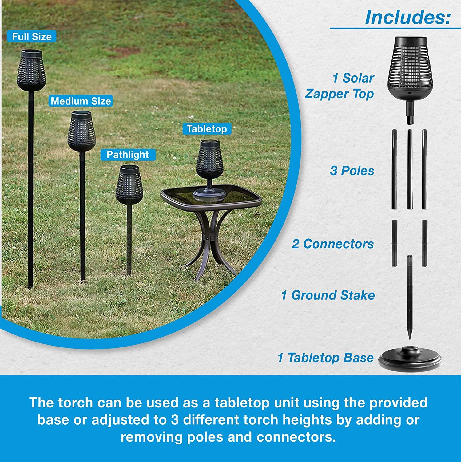 PIC Solar Insect Killer Torch - Bug Zapper and Accent Light | Kills ...