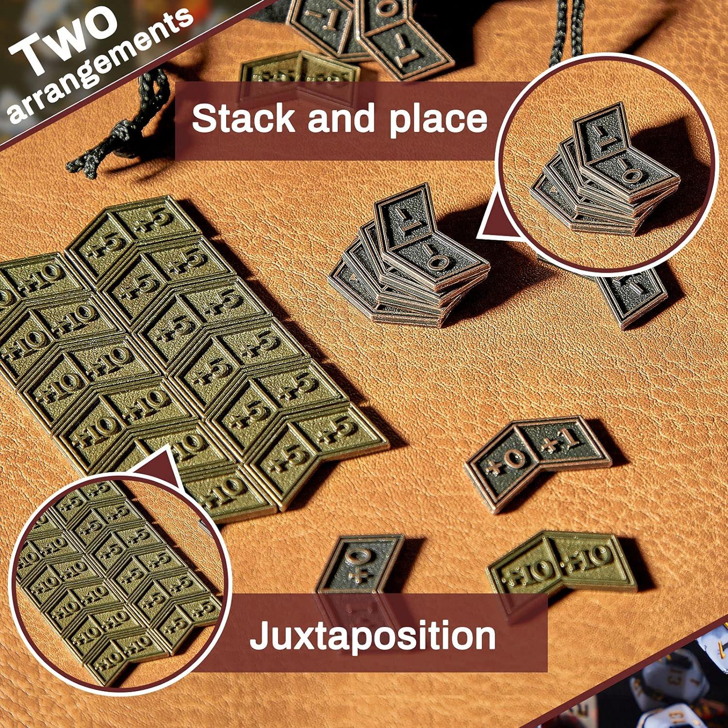 60 Pieces Magic Gathering Counters Tokens Antique Gold Metal Tokens ...