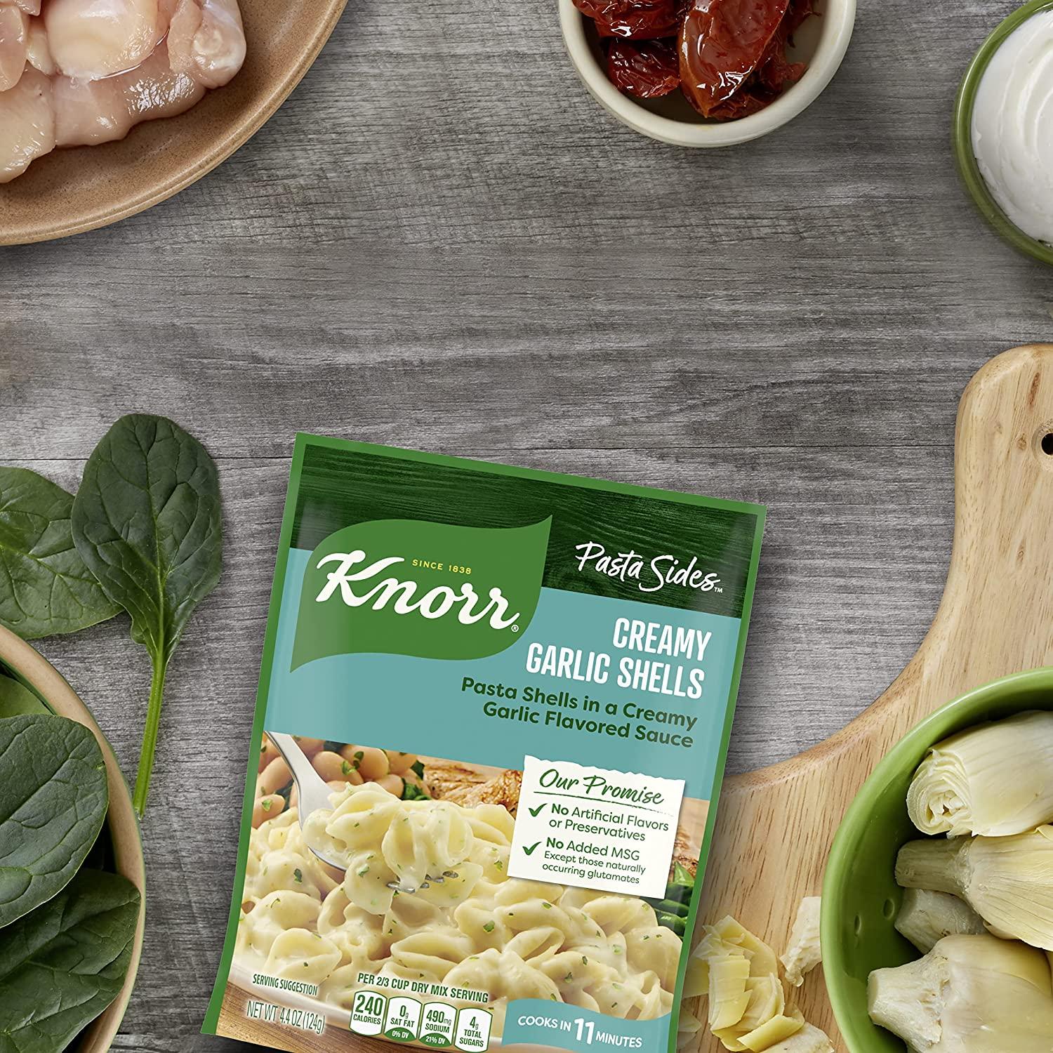 Knorr Pasta Sides Creamy Garlic Shells - 4.4 oz (Pack of 12) | No ...