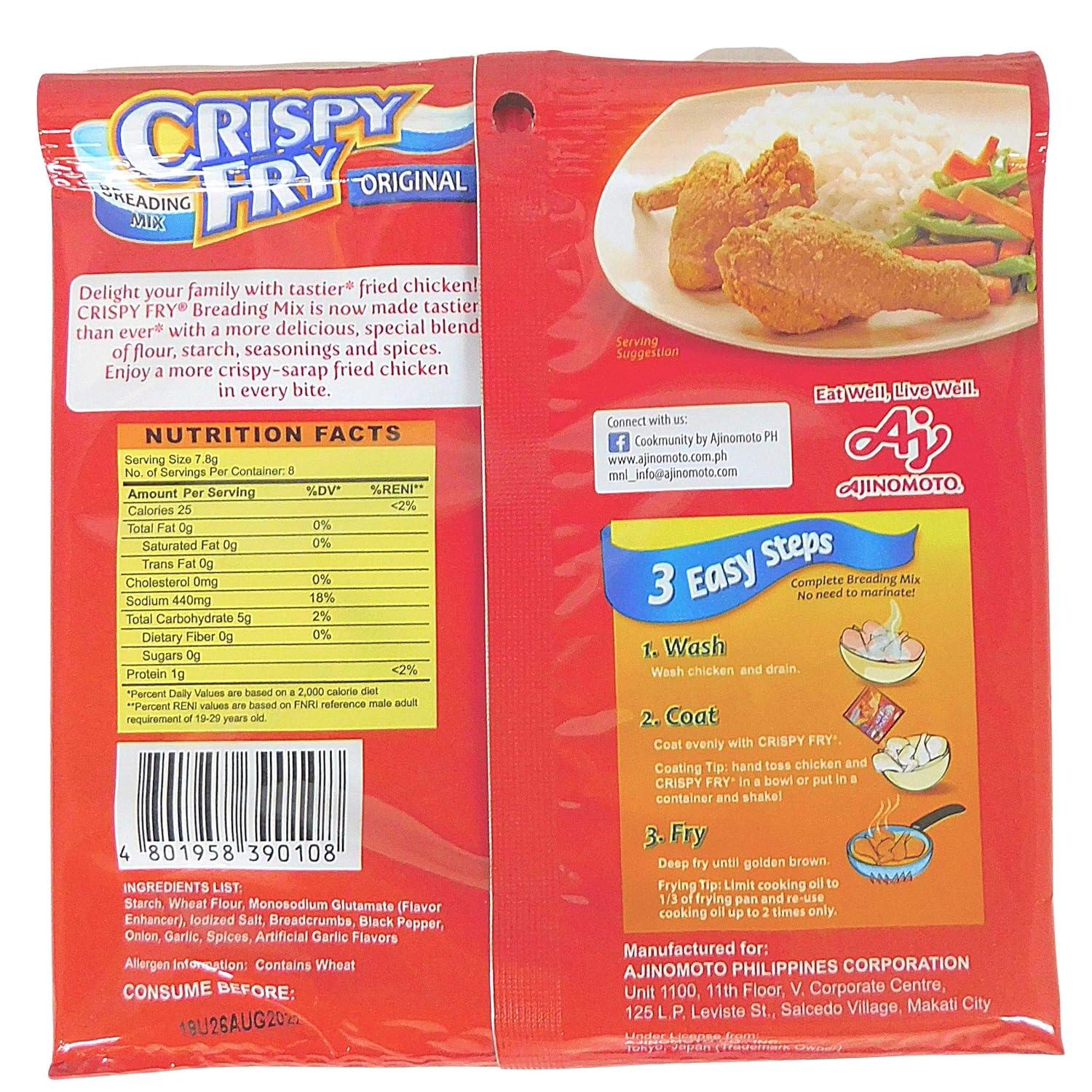 Ajinomoto Crispy Fry Breading Mix Original Flavor 62g (Pack of 12 ...