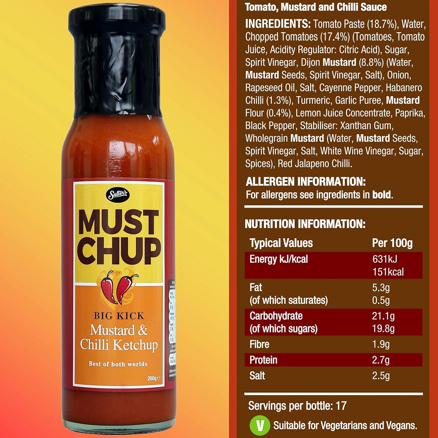Must Chup Ketchup 6 Bottle Pack Tomato Mustard Chilli Sauce Big Kick ...