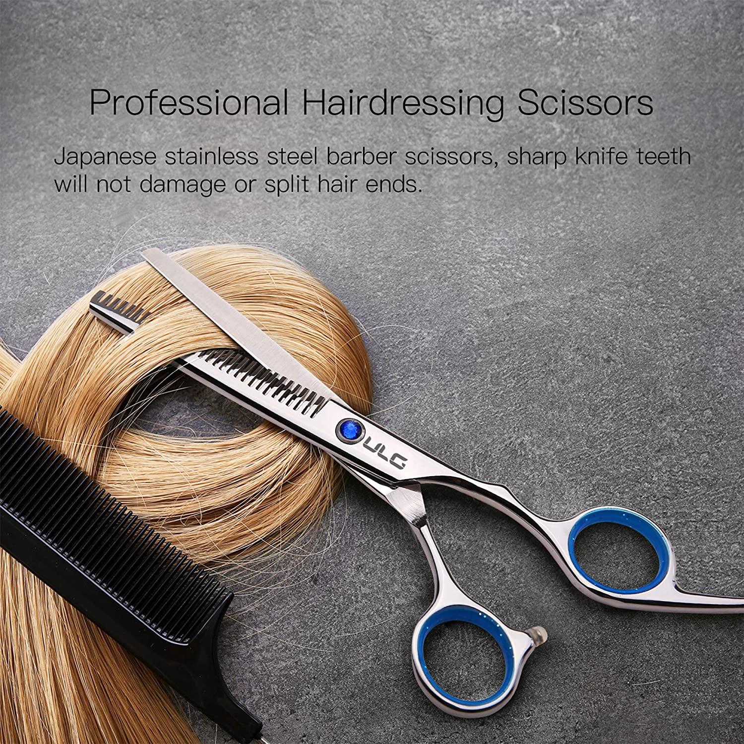 Professional Barber ULG Hair Thinning Scissors 6.5 inch - Japanese Stainless Steel Texturizing ...