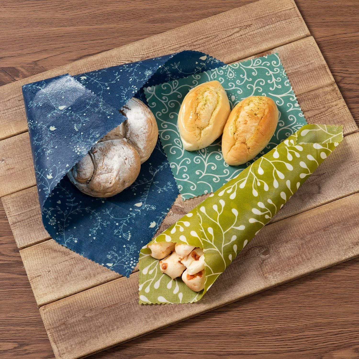 Beeswax Reusable Food Wraps Assorted 9 Packs - Eco-Friendly ...
