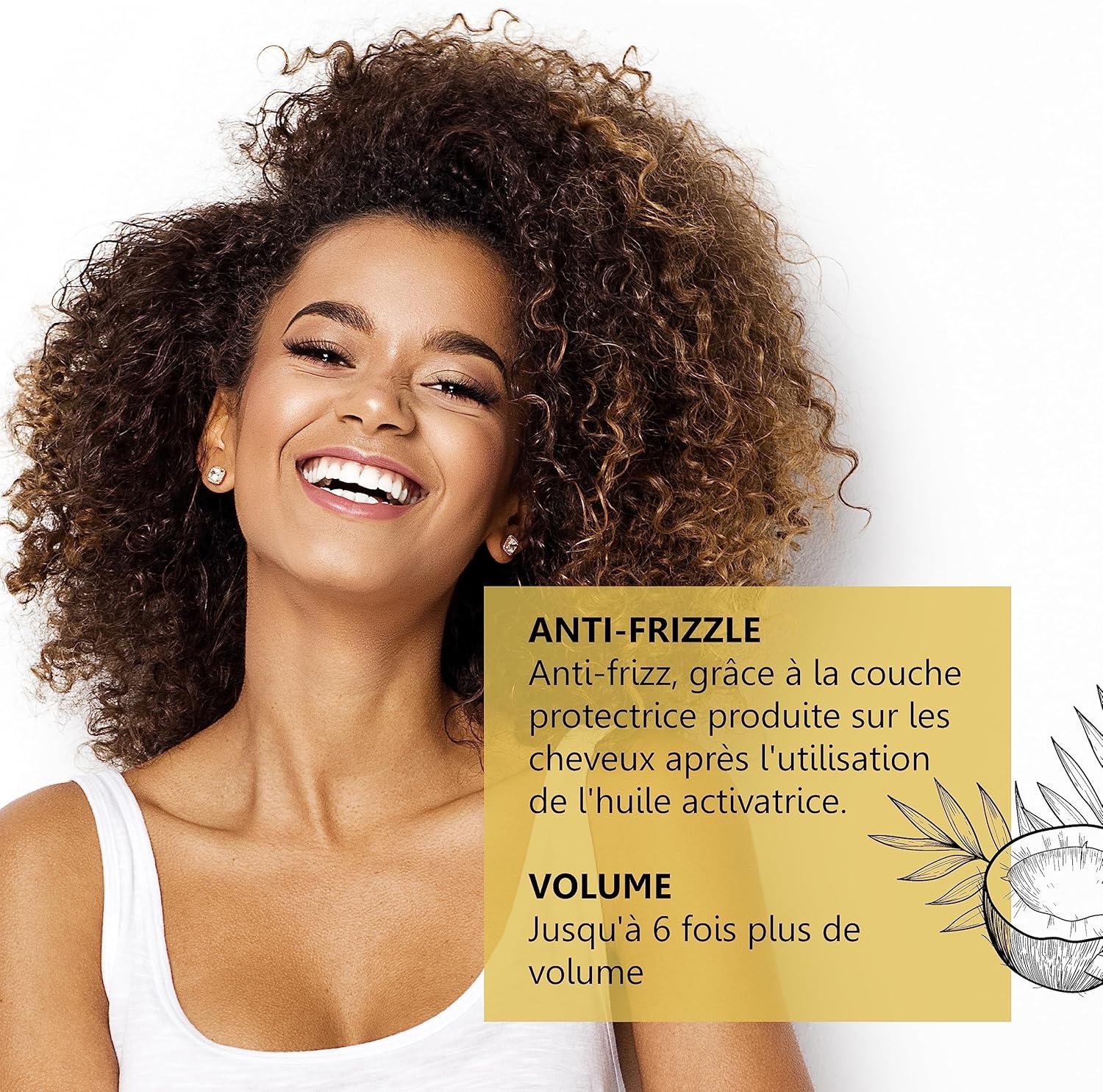 Natural Coconut Oil for Hair 100% Pure Curly and Wavy Hair Oil. Anti ...