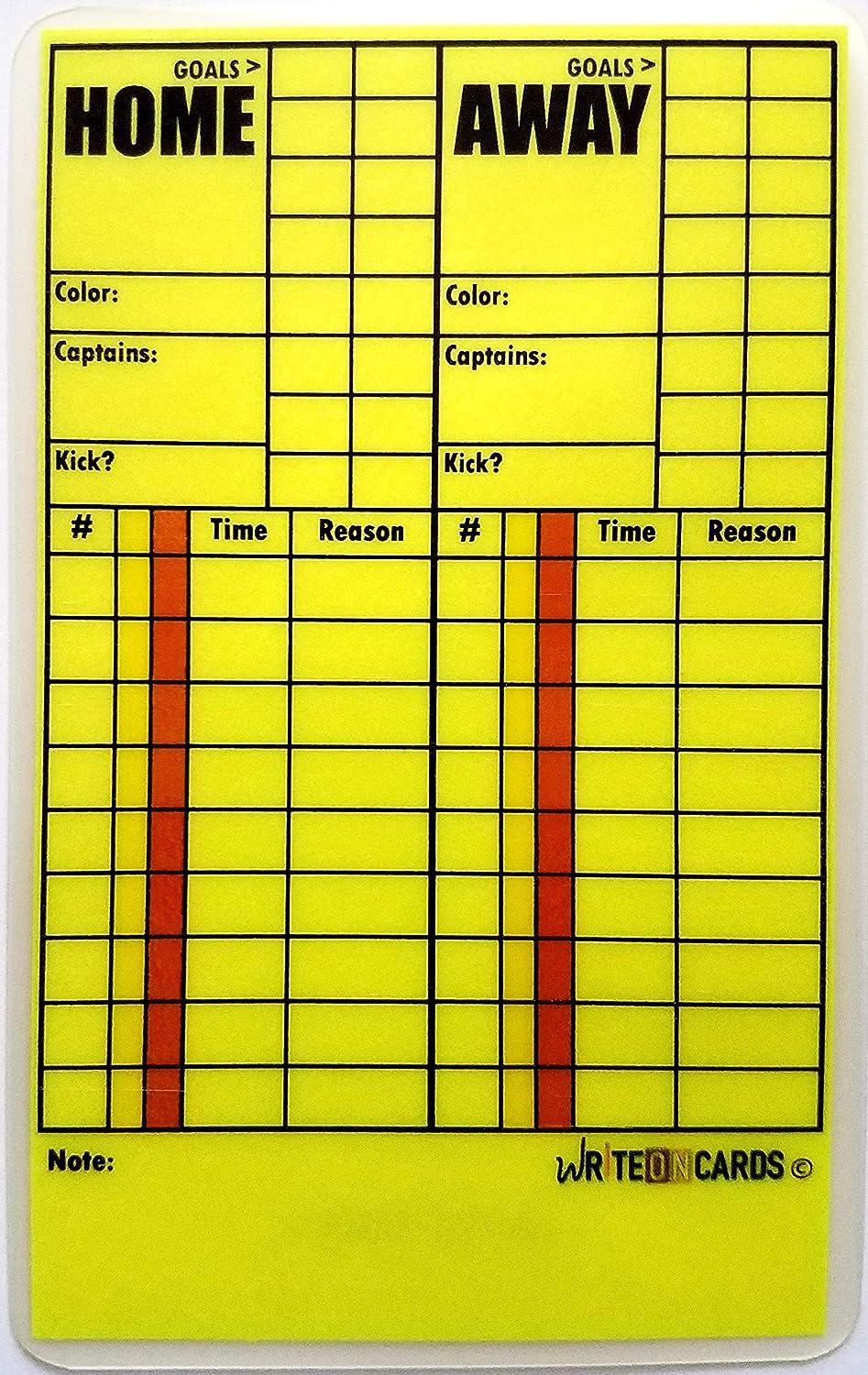 Soccer Write-on Referee Cards Bright NEON Set | Buy Now with Express ...
