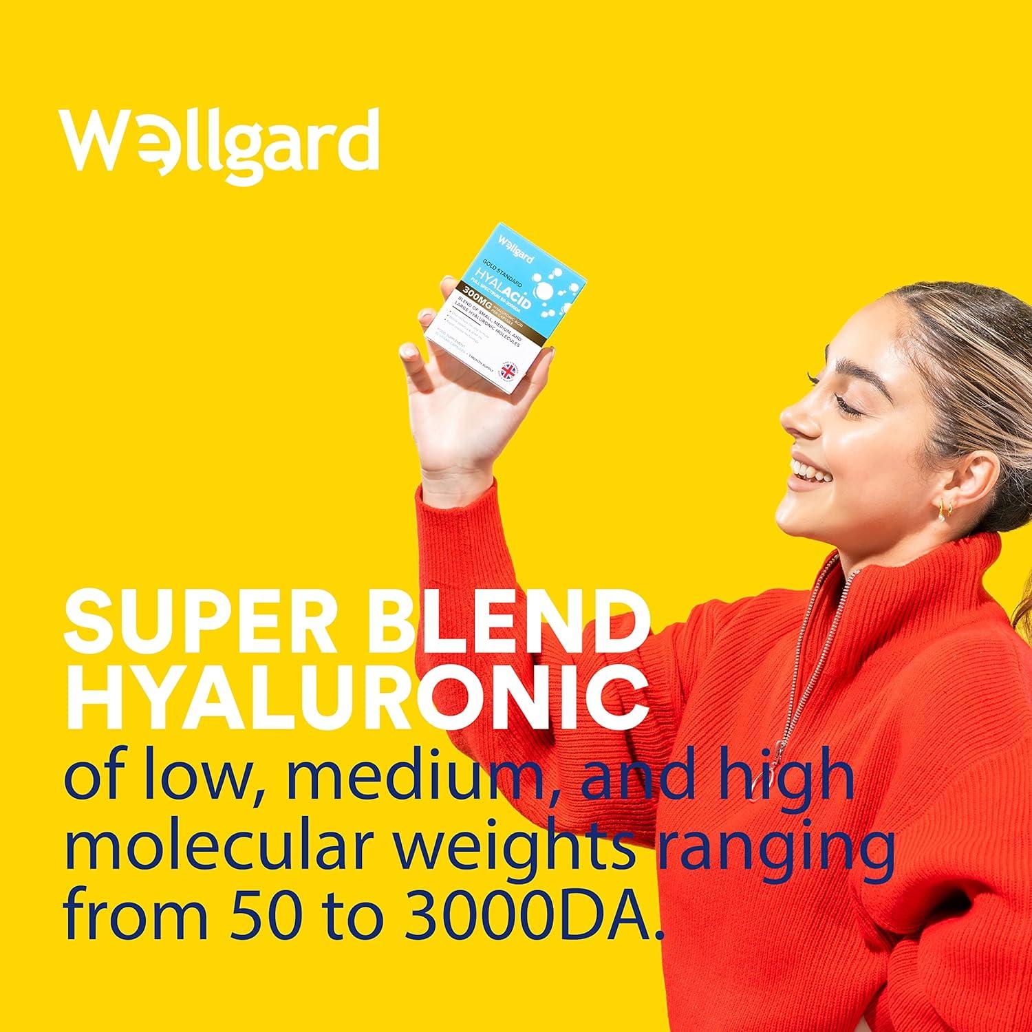 Wellgard Vegan Hyaluronic Acid Supplements | 50-3000 DA | Made in UK ...