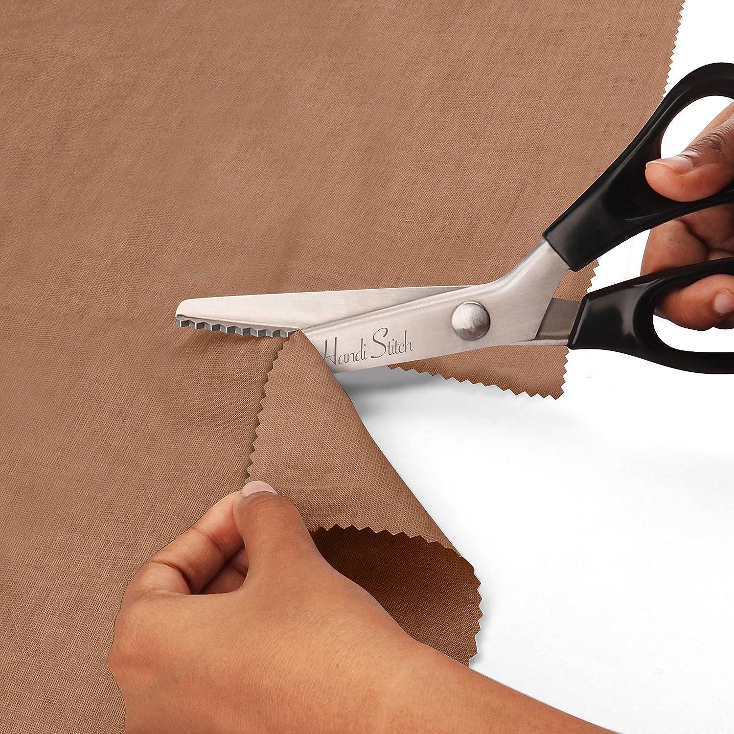 HANDI STITCH Pinking Shears with Snippers - 9 inch/22.86cm Overall ...