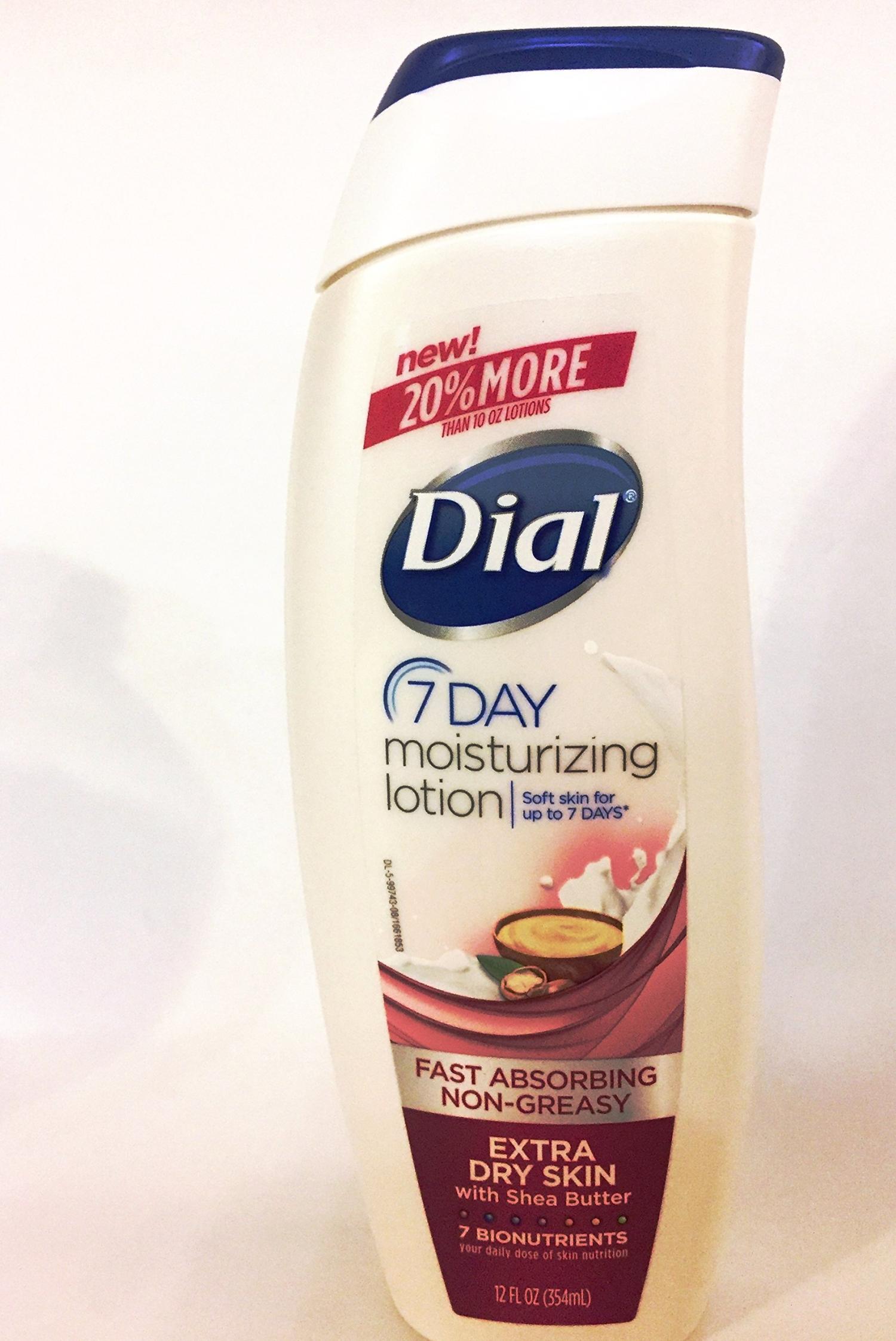 Dial 7 Day Moisturizing Lotion for Extra Dry Skin - 12 fl oz with Shea ...