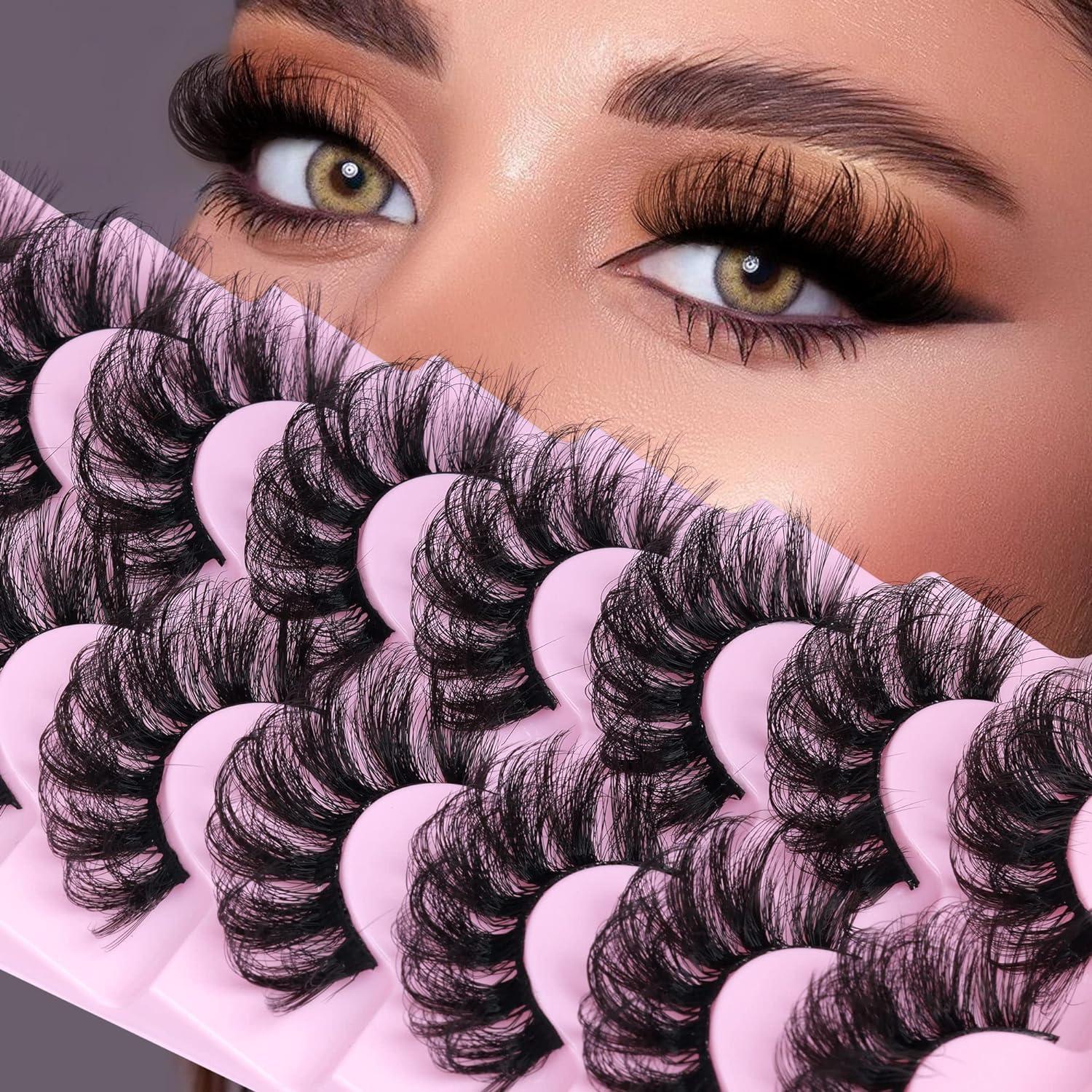 8D Volume 20MM Mink Fluffy False Eyelashes by GVEFETIEE - Dramatic D ...